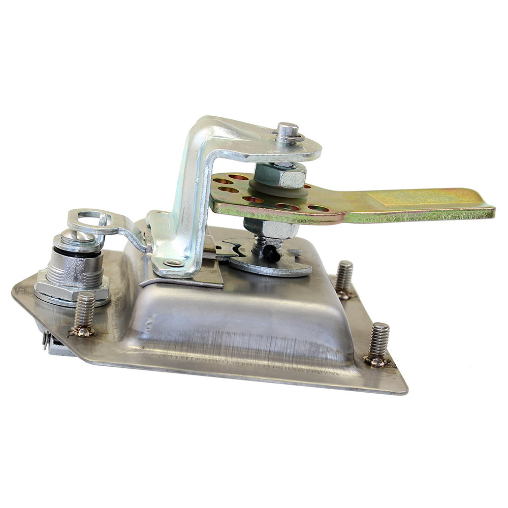 Drop 'T' handle stainless steel 3 point tongue rear fixing